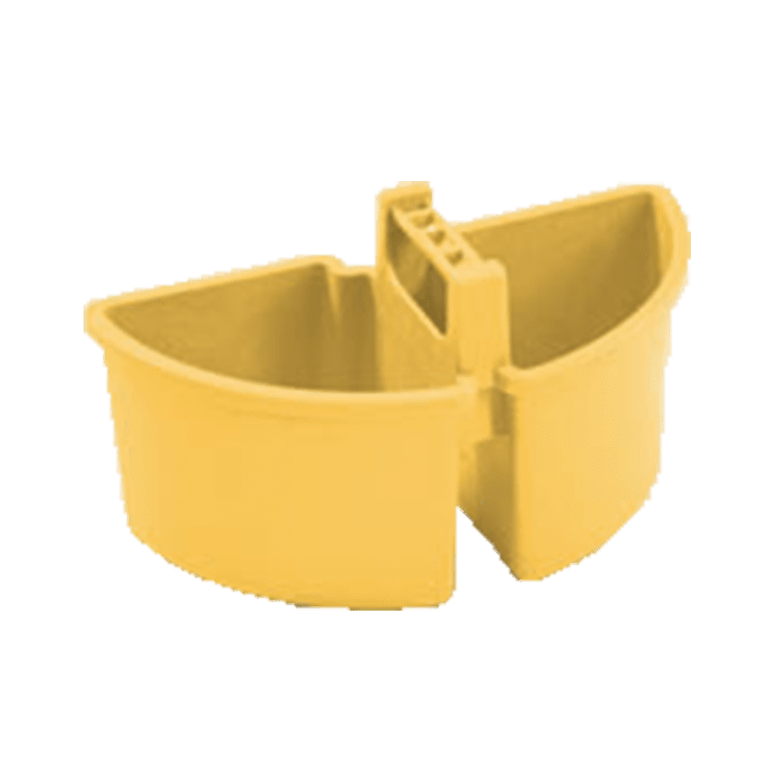 Seau double 2x2L jaune avec poignée