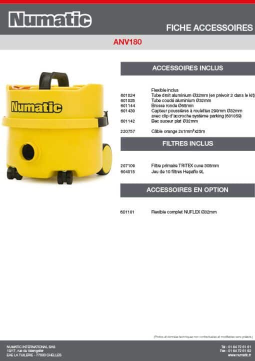 Aspirateur poussières avion ANV180 - Numatic International